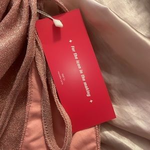 SHEIN | Dresses | Shein Icon Drawstring Side Split Hem Glitter Tube ...